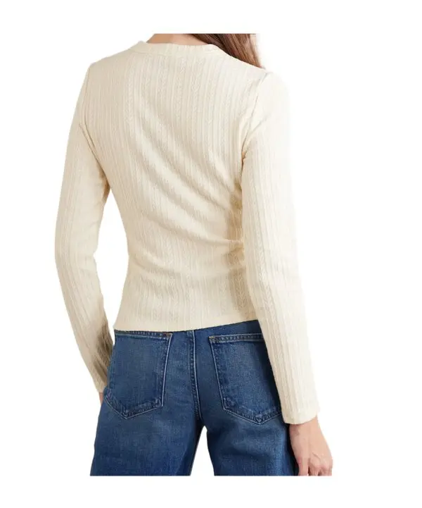 Veronica Beard Lira Pointelle-knit Cardigan