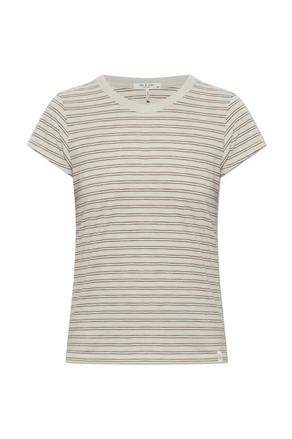 Rag & Bone Striped Short Sleeve T-shirt - No