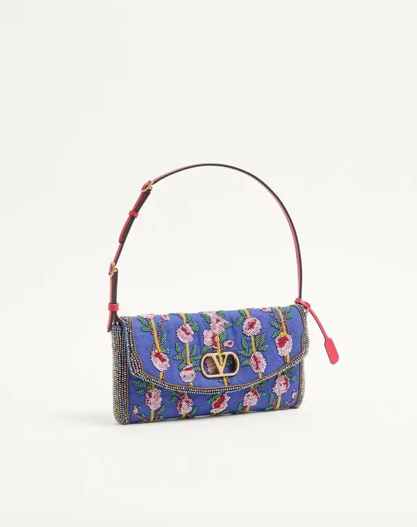 Valentino Garavani Embellished Floral Shoulder Bag - Multicolor