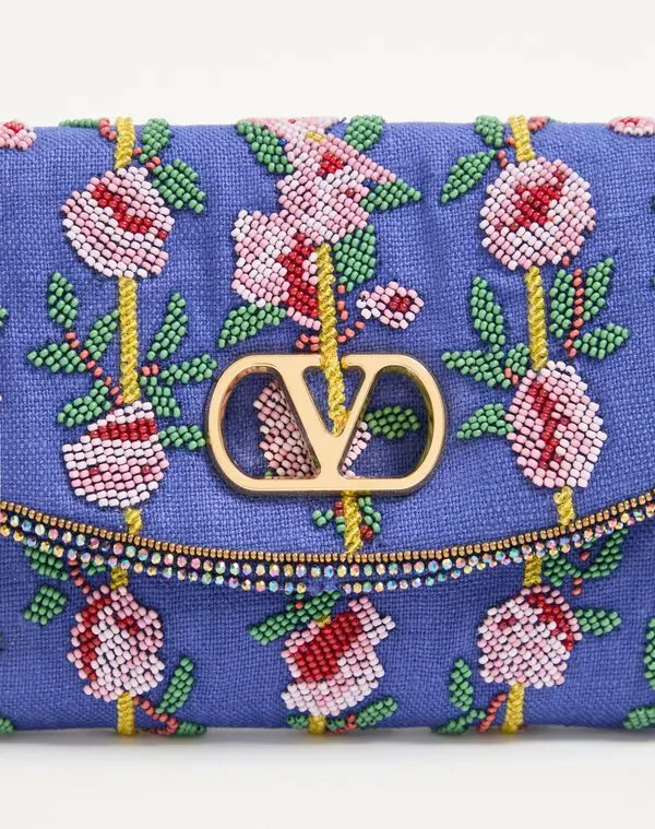 Valentino Garavani Embellished Floral Shoulder Bag - Multicolor