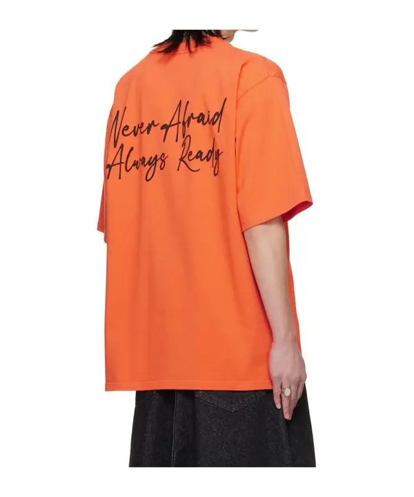 LU'U DAN Bruce Lee X Collaboration Concert Crew Neck T-shirt - Orange