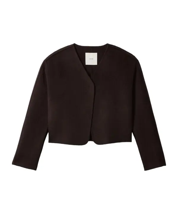 Calvin Klein Cropped V-neck Jacket - No