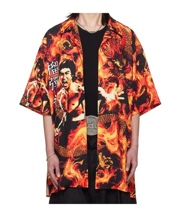 LU'U DAN Bruce Lee X Collaboration Sleaze Short-sleeve Shirt - Red