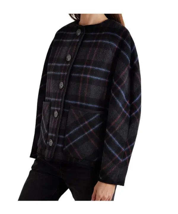 Veronica Beard Martine Scarf-detailed Checked Jacket