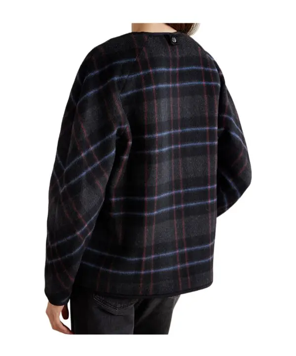 Veronica Beard Martine Scarf-detailed Checked Jacket