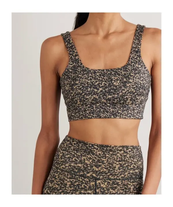 Varley Cori -print Freesoft Jersey Sports Bra - Leopard