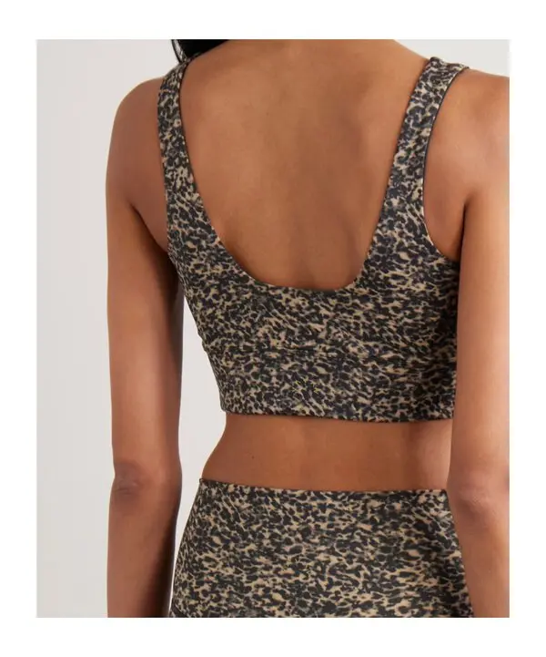 Varley Cori -print Freesoft Jersey Sports Bra - Leopard