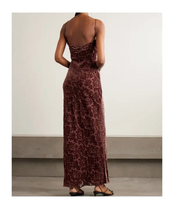 Veronica Beard Jolynn Devoré-velvet Maxi Dress