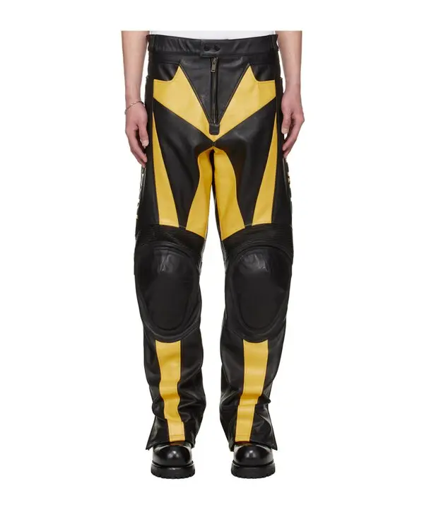 LU'U DAN Bruce Lee X Collaboration Moto Racing Leather Pants