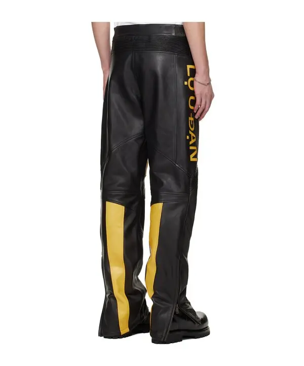 LU'U DAN Bruce Lee X Collaboration Moto Racing Leather Pants
