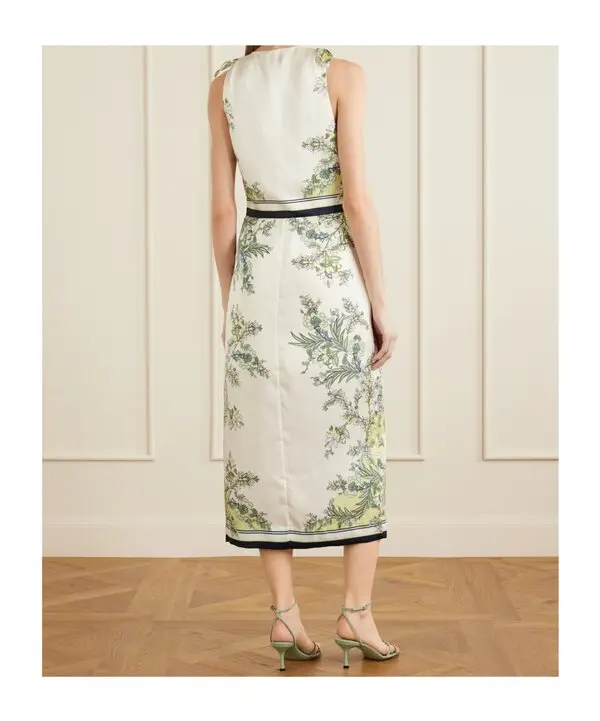 Veronica Beard Twisted Floral-print Dress