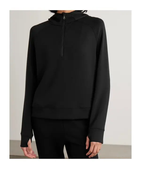 Varley Karo Stretch Jersey Half-zip Hooded Sweatshirt
