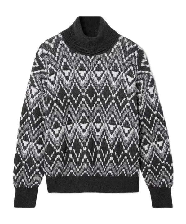 Varley Ida Fair Isle Knitted Turtleneck Sweater
