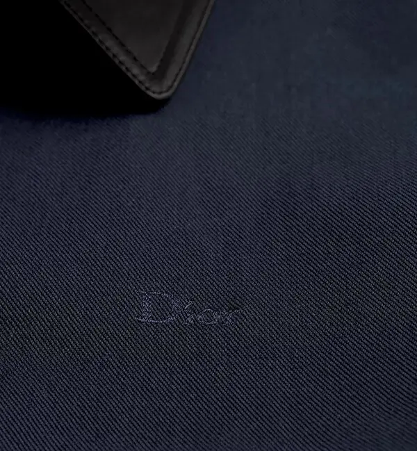 Dior Embroidered Blouson Jacket With Cd Buckle Detail - Black