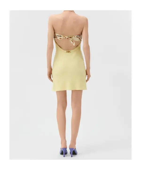 Versace Silk-twill Scarf-overlay Mini Dress