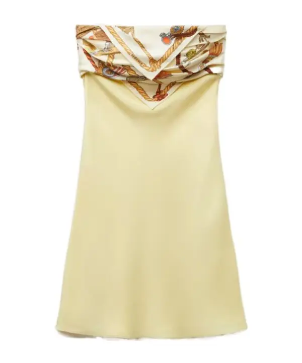 Versace Sleeveless Strapless Mini Dress - Nude