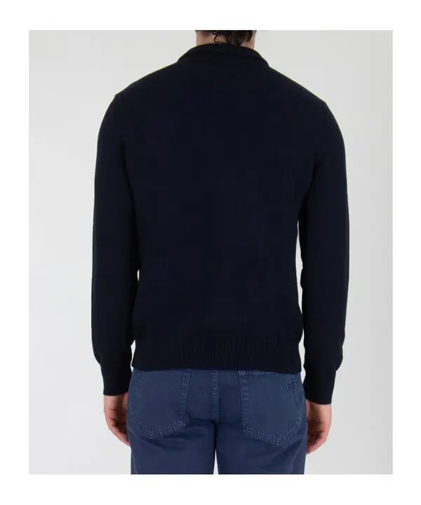 Emporio Armani Half Zip Logo Knitted Sweater