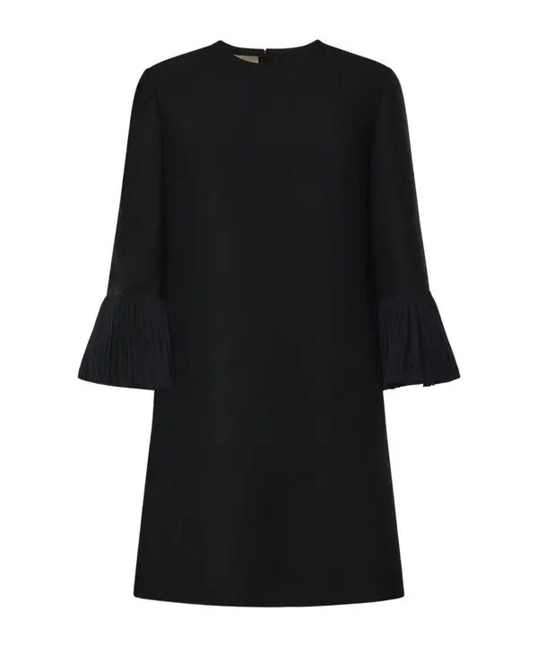Valentino Garavani Pleated Cuff Dress - Black