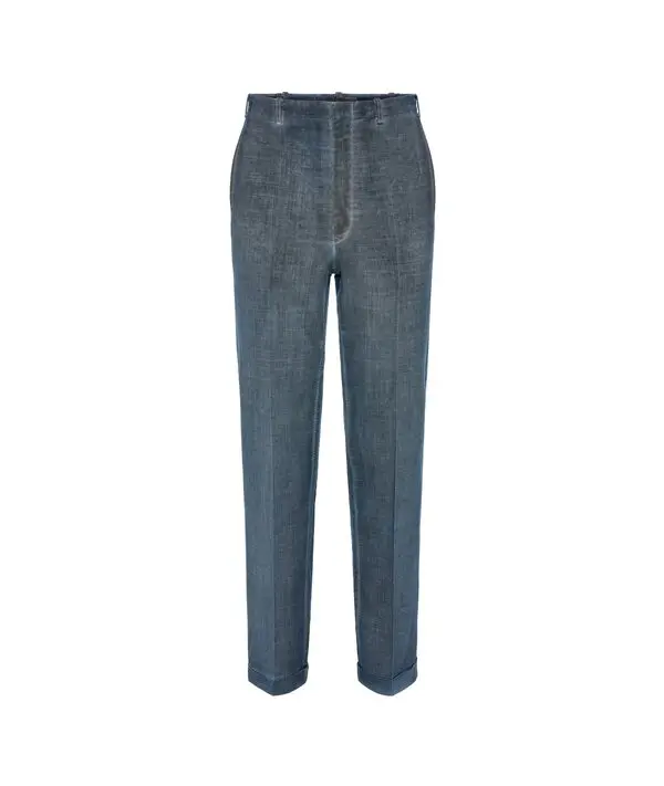 MAISON MARGIELA Double-dyed Wool Trousers - Blue