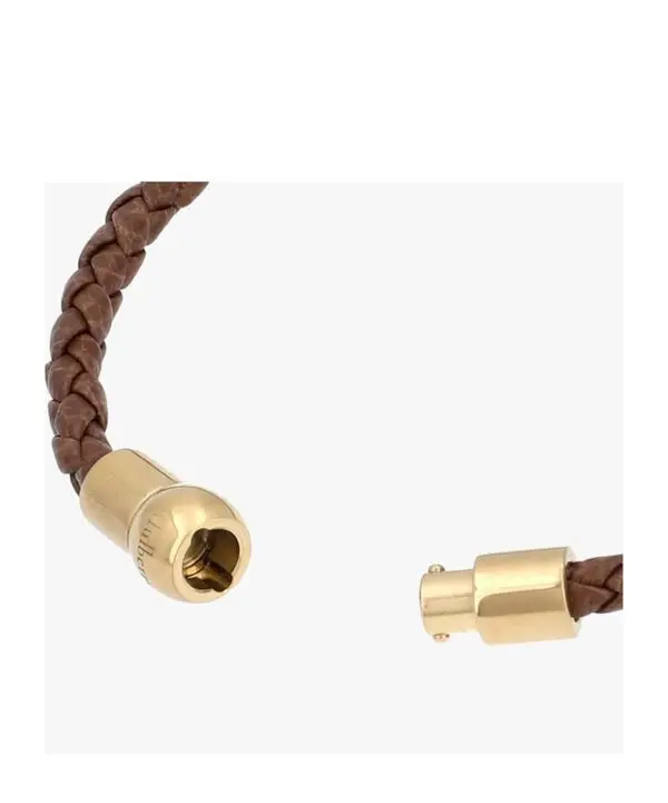 Mulberry Iris Leather Woven Bracelet