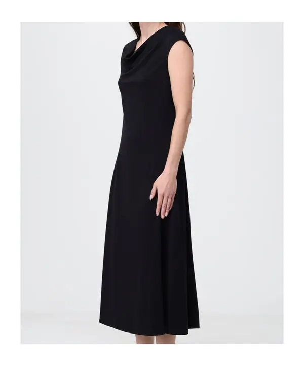 Max Mara Ivellusta Cowl Neck Sleeveless Midi Dress - Black