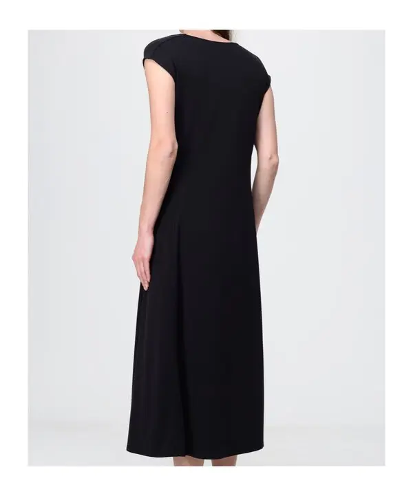 Max Mara Ivellusta Cowl Neck Sleeveless Midi Dress - Black
