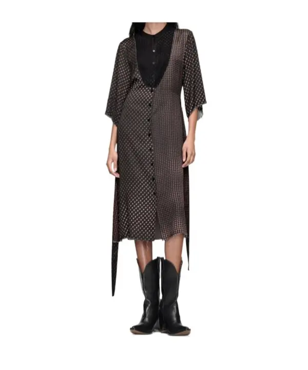 MAISON MARGIELA Patchwork Paisley Print Midi Shirt Dress