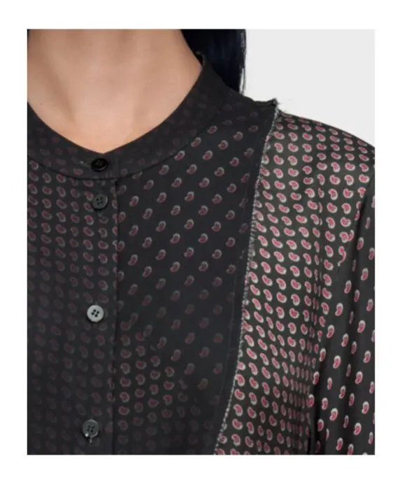 MAISON MARGIELA Patchwork Paisley Print Midi Shirt Dress