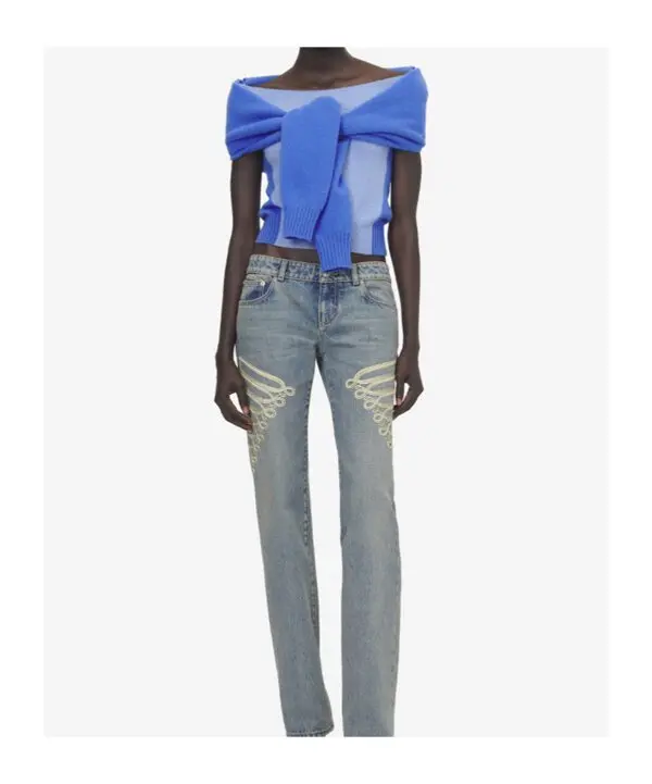 Alexander McQueen Wool Cashmere Knit Top With Trompe-l'œil Detailing