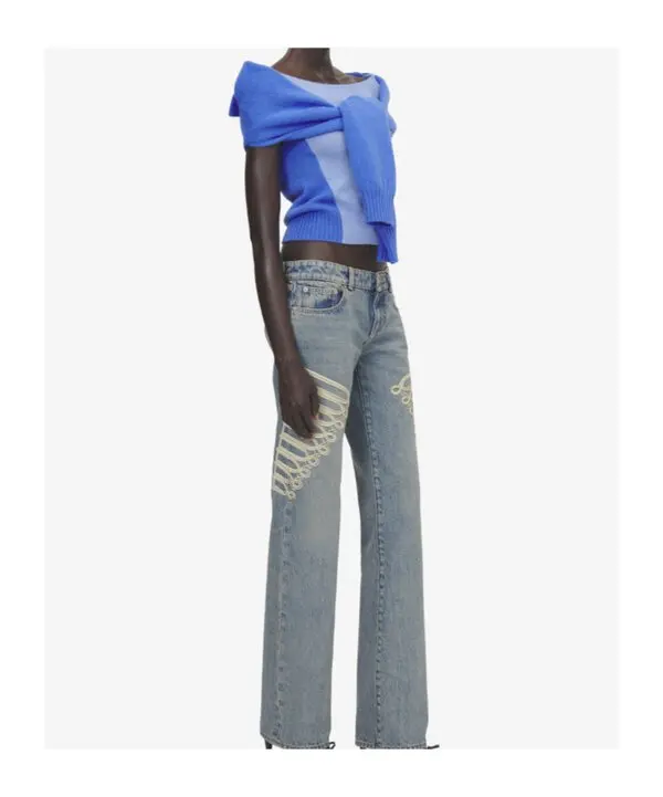Alexander McQueen Wool Cashmere Knit Top With Trompe-l'œil Detailing