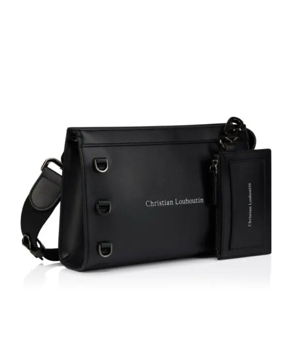 CHRISTIAN LOUBOUTIN Leather Multi-d Ring Crossbody Bag With Cardholder