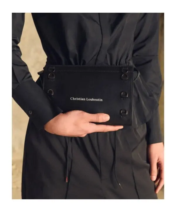 CHRISTIAN LOUBOUTIN Leather Multi-d Ring Crossbody Bag With Cardholder