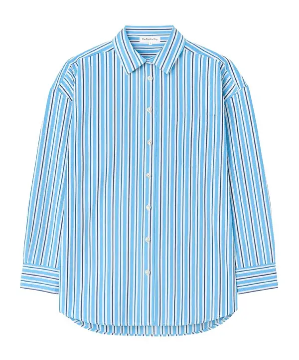 THE FRANKIE SHOP Striped Long Sleeve Shirt - Blue