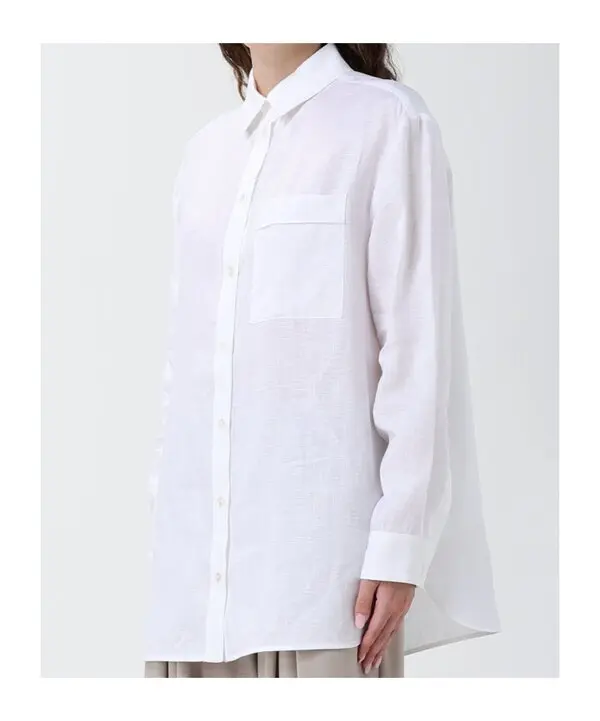 Max Mara Chest Pocket Linen Shirt - White