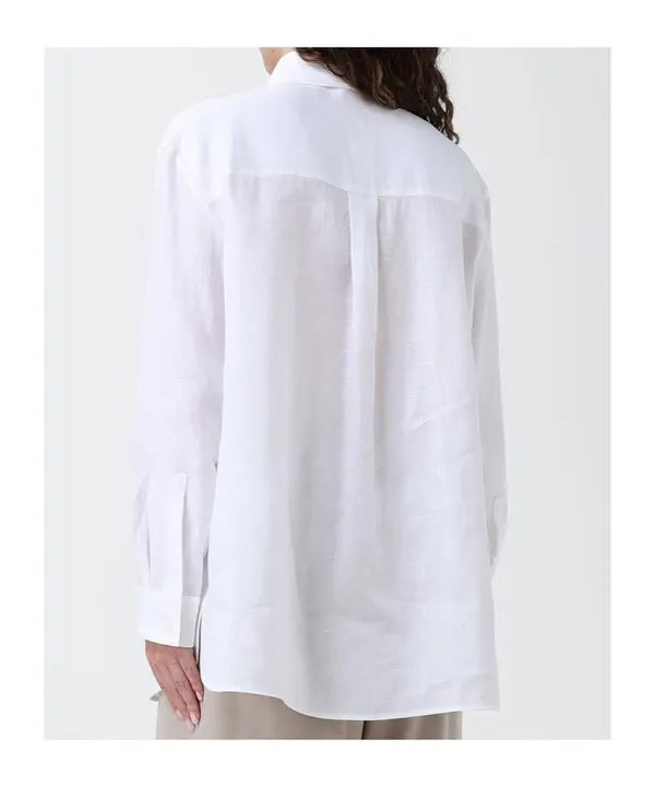 Max Mara Chest Pocket Linen Shirt - White