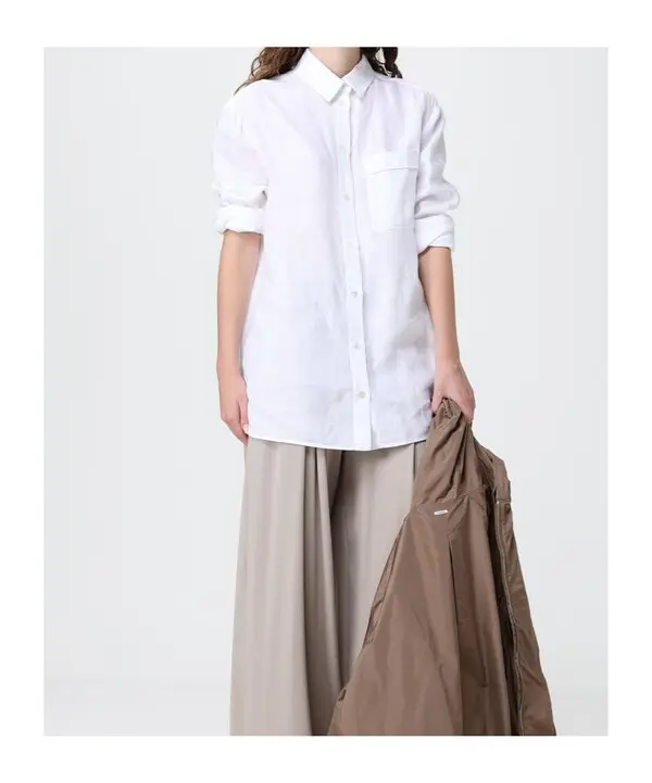 Max Mara Chest Pocket Linen Shirt - White