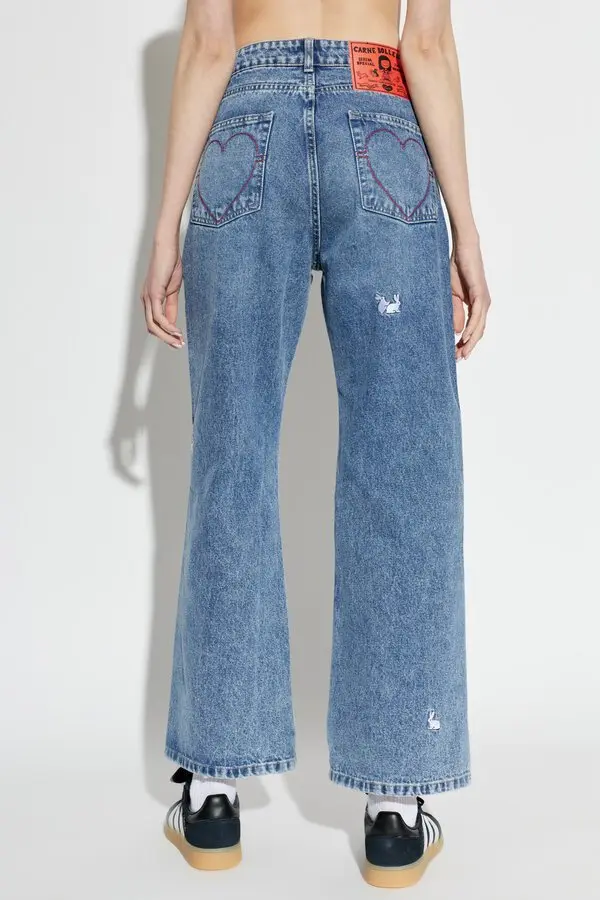 CARNE BOLLENTE Embroidered Detail Jeans