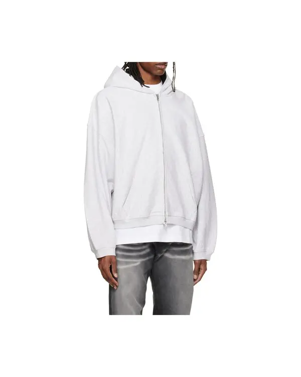 Alexander Wang Crystal Embellished Oversized Zip-up Hoodie