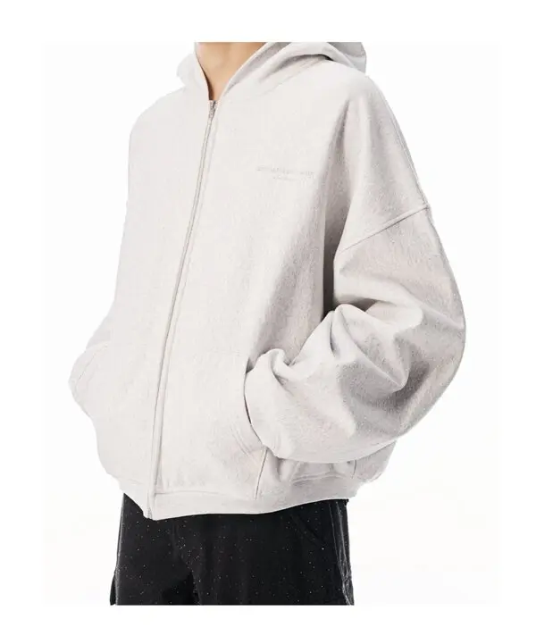 Alexander Wang Crystal Embellished Oversized Zip-up Hoodie