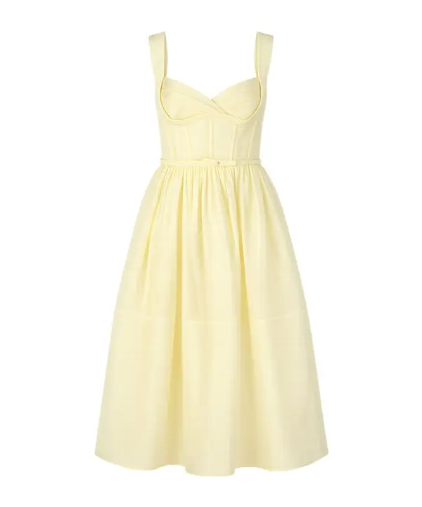 Zimmermann Suspender Dress - Lemon
