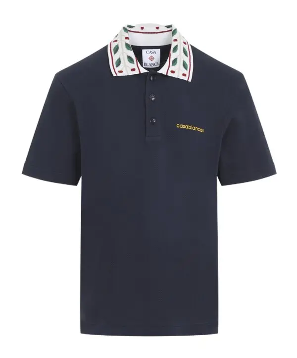 Casablanca Short-sleeved Polo Shirt - Black