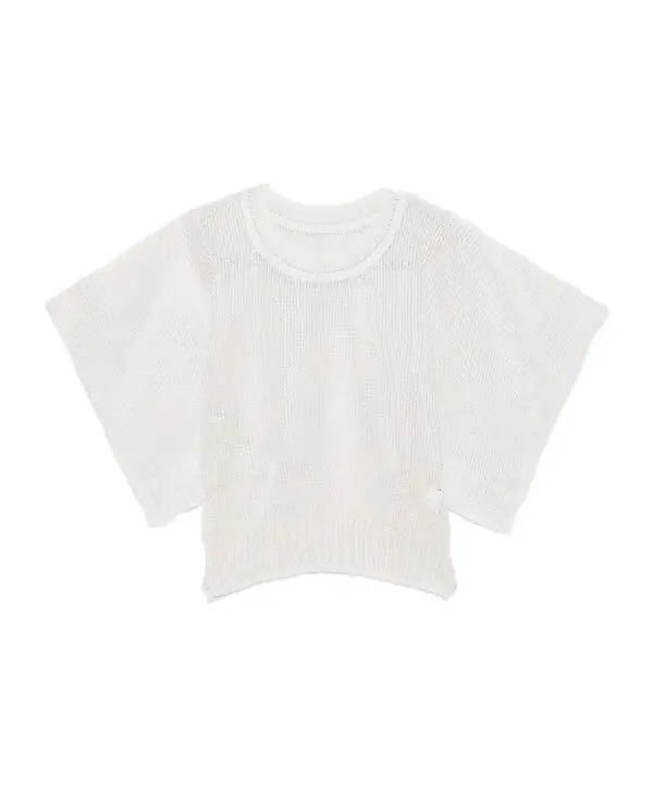 Issey Miyake Open Knit Linen T-shirt - Light Grey