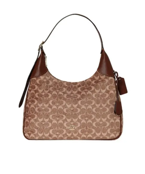 COACH Ella Shoulder Bag In Signature Chenille - Brown