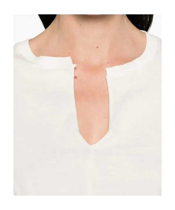 R13 Knot V-neck Cropped T-shirt - No