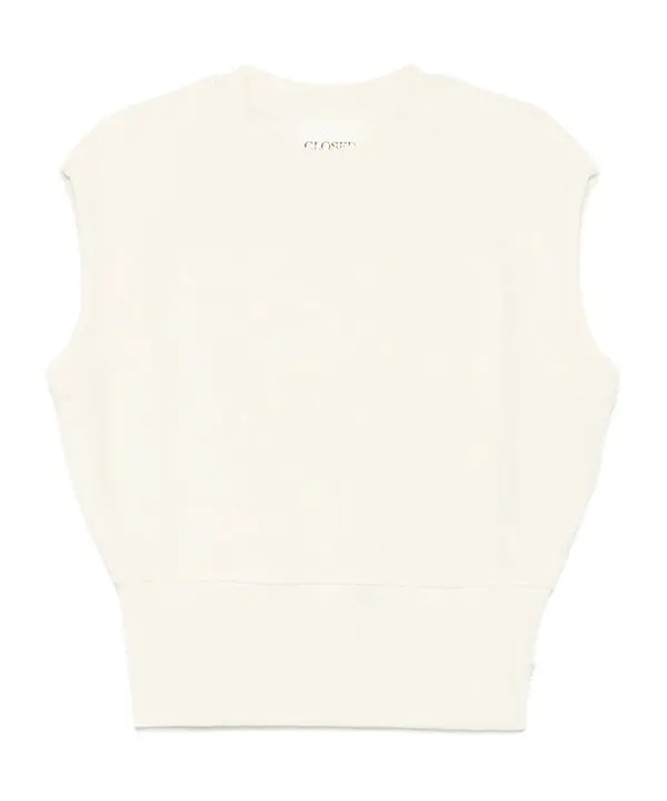 Closed Ribbed-trim Vest - No