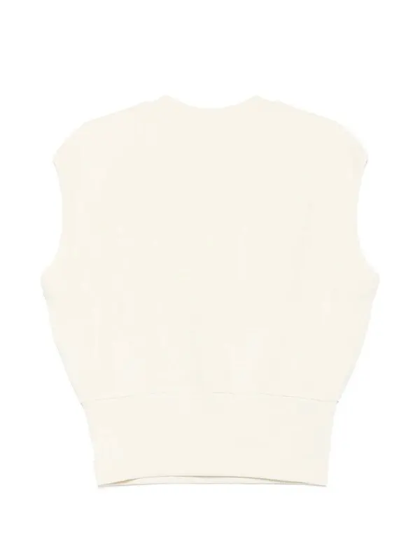 Closed Ribbed-trim Vest - No