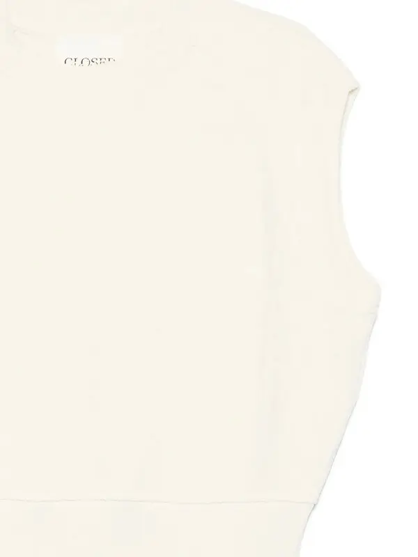 Closed Ribbed-trim Vest - No