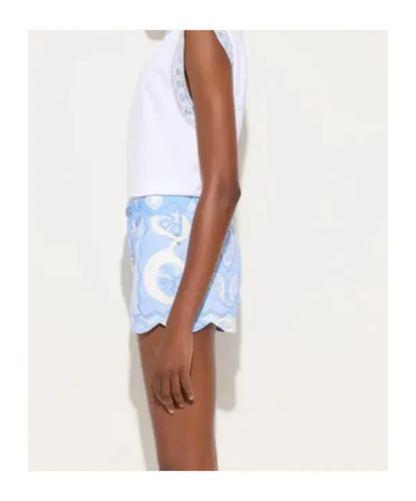 Emilio Pucci Angoli Print Scallop Trim Shorts