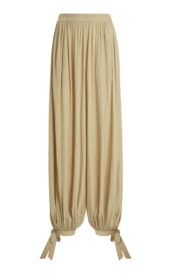 Chloé Washed Satin Bloomer Pants - Green