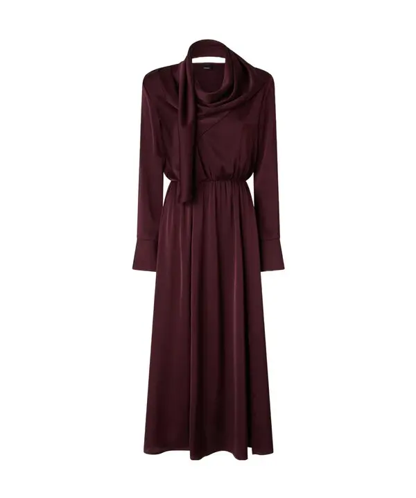 Pinko Sash Long Dress - Wine